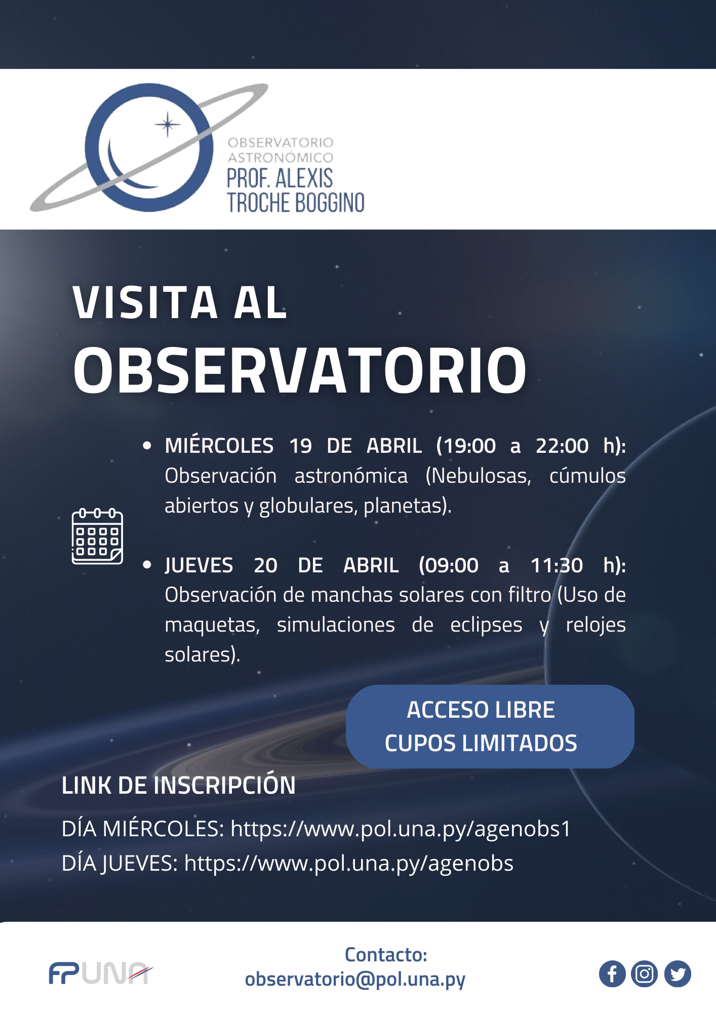Visita al Observatorio - Facultad Politécnica