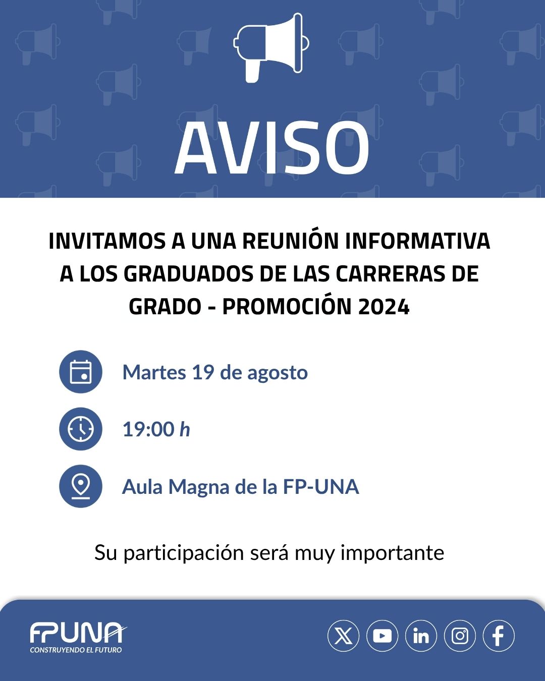 Reunion Informativa Graduados - Facultad Politécnica